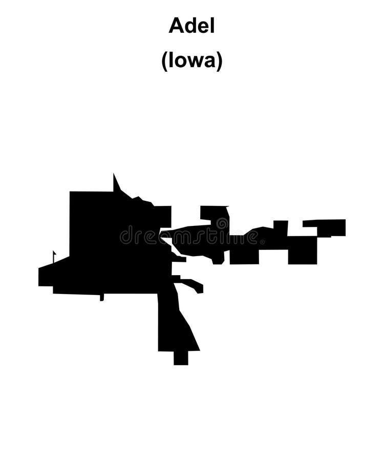 Adel outline map stock vector. Illustration of area - 387200662