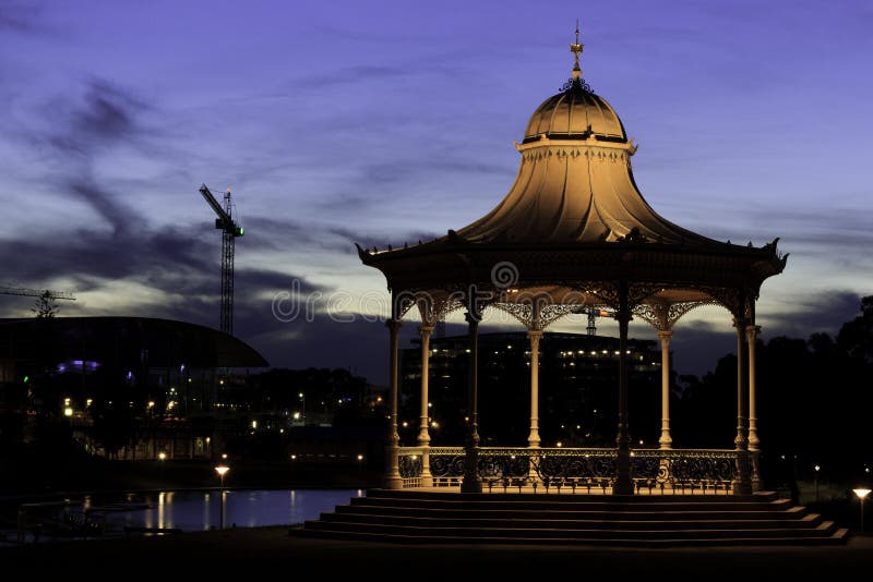 Adelaide stock image. Image of rotunda, night, river - 29436139