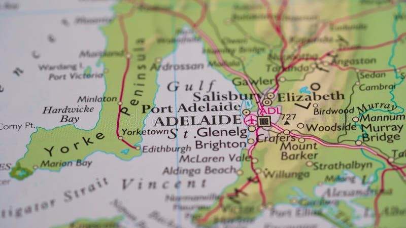Adelaide, Australia Highlighted on a World Map 4K Stock Video - Video ...