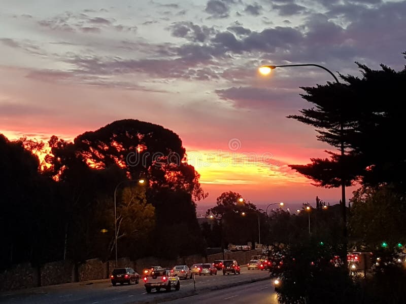 Adelaide Hills Sun Set South Australia Stock Photo - Image of australia ...