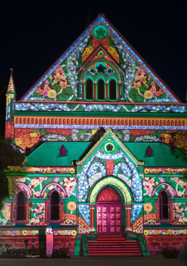 Adelaide Northern Light Show Stock Image - Image of reflections ...