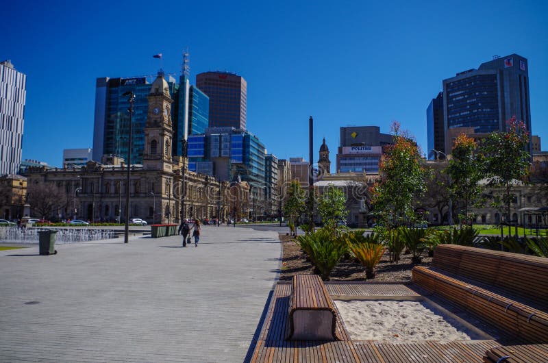 Adelaide Skyline from Central Place Editorial Stock Photo - Image of ...