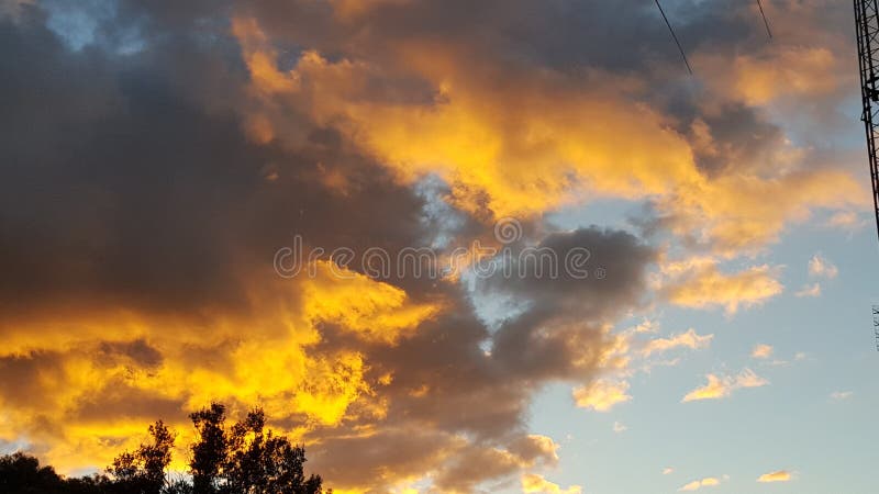 Adelaide Sunset Yellow Australia Sa Stock Photo - Image of sunset ...