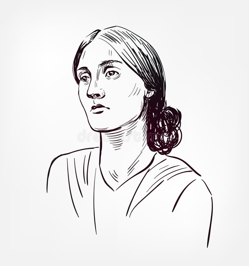Adeline Virginia Woolf Vector Sketch Illustration Editorial Stock Photo ...