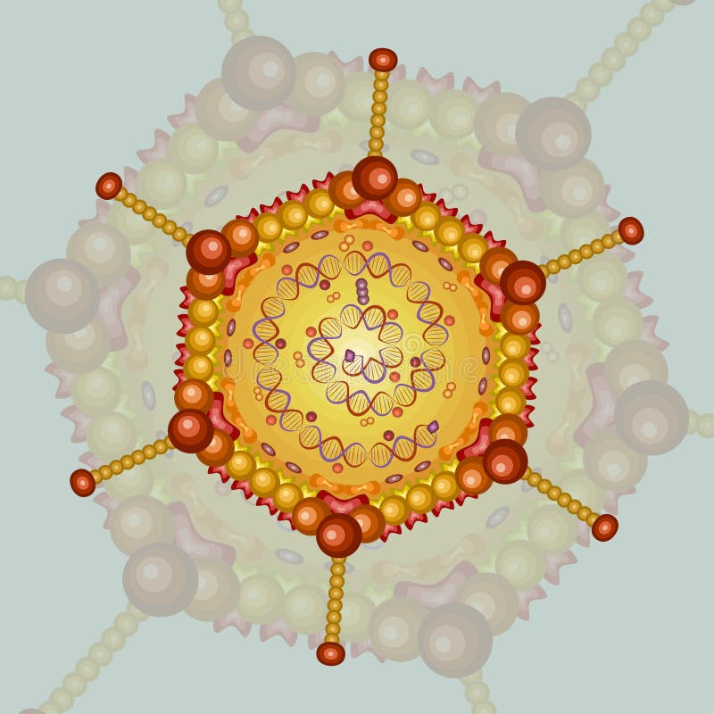 Adeno Virus. Seamless Pattern. Eps 10. Stock Vector - Illustration of ...