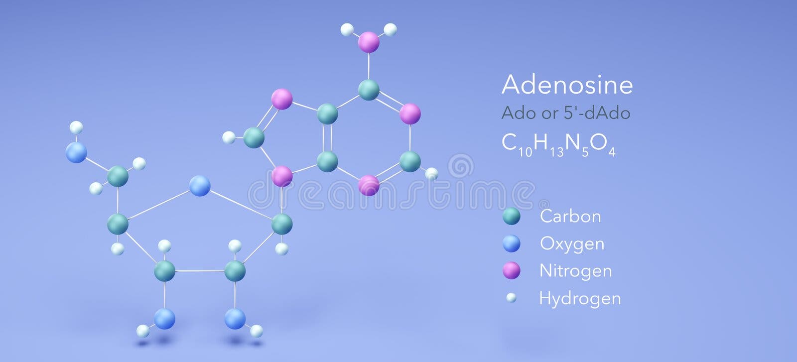 Adenosine chemical formula stock vector. Illustration of biochemistry ...