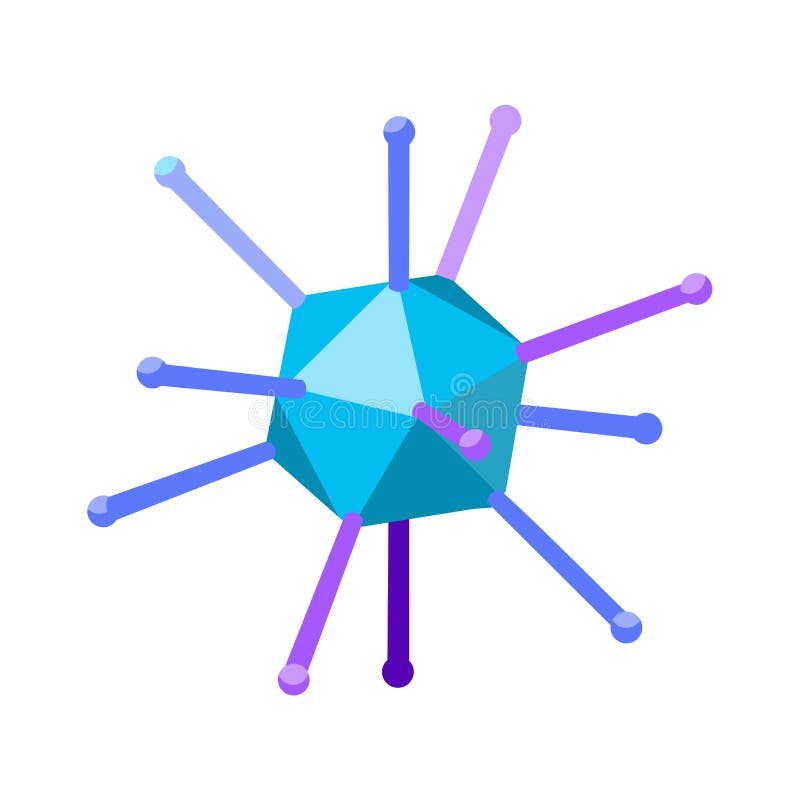 Adenovirus. Isometric Illustration Stock Vector - Illustration of ...