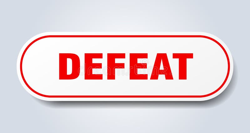 Adesivo De Derrota Sinal Quadrado De Derrota Derrota Ilustração do ...
