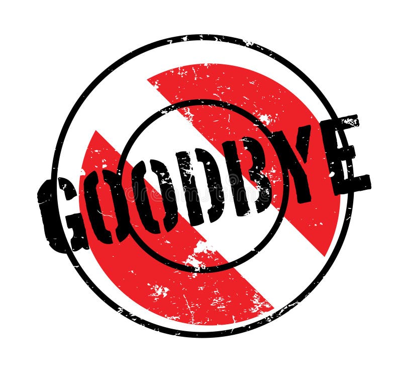 Adeus carimbo de borracha ilustração do vetor. Ilustração de etiqueta ...