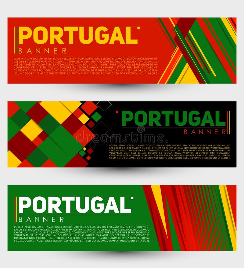 Portugal Modern Banner Template. Vector Set Design Stock Vector ...