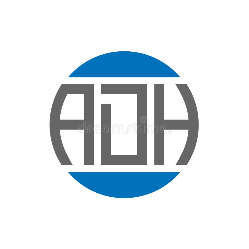 ADH Letter Logo Design on White Background. ADH Creative Initials ...