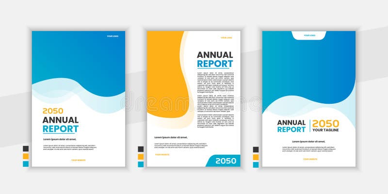Flat Design Modern Business Annual Report Cover Page a Company Booklet ...