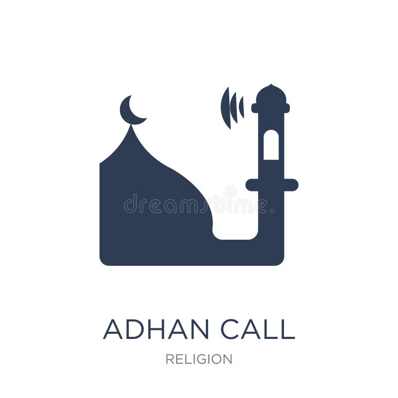 Adhan Call Icon. Trendy Flat Vector Adhan Call Icon on White Background ...