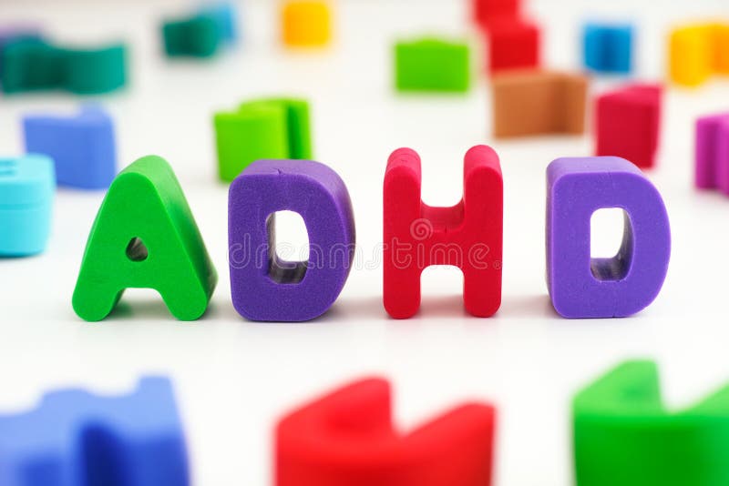 ADD and ADHD letters stock image. Image of letters, attention - 79987299