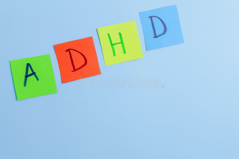 Adhd Abbreviation Multi Colored Paper Attention Deficit Hyperactivity ...