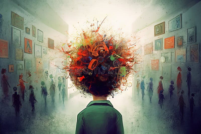 ADHD, ADD, Attention Deficit Hyperactivity Disorder. Generative AI ...