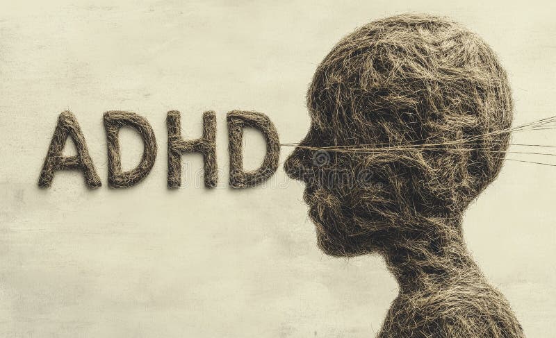 ADHD Attention Deficit Hyperactivity Disorder Stock Illustration ...