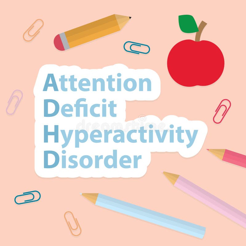 ADHD Attention Deficit Hyperactivity Disorder Medical Concept Stock Vector - Illustration of ...
