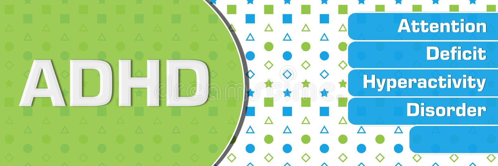 Attention Deficit Hyperactivity Disorder on Blue Stock Illustration ...