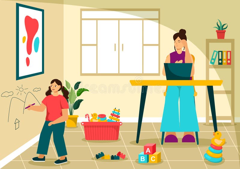 ADHD or Attention Deficit Hyperactivity Disorder Vector Illustration ...