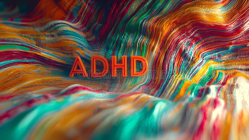 ADHD Awareness Event Digital Space Illustration Colorful Environment ...