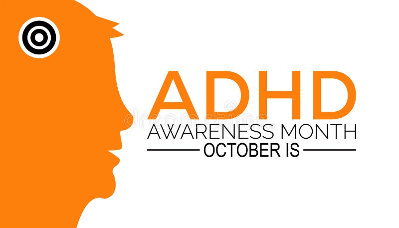 ADHD Awareness Month Banner, Flat Vector Illustration. Design for ...