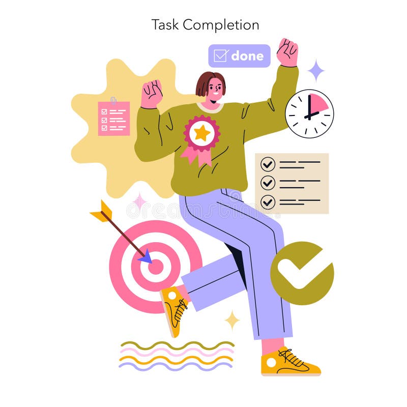 ADHD Friendly. Flat Vector Illustration Stock Illustration ...