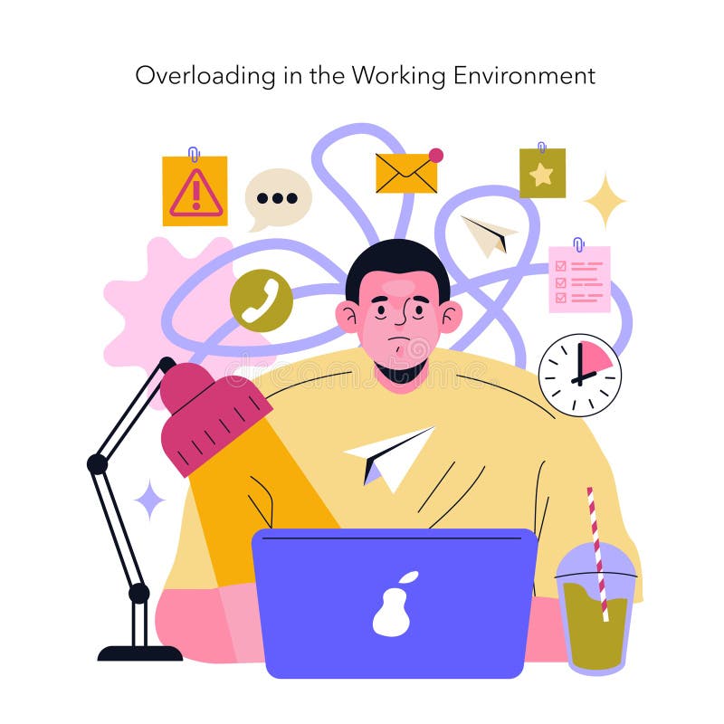 ADHD Friendly. Flat Vector Illustration Stock Vector - Illustration of ...