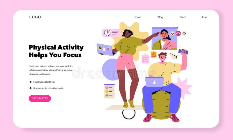 ADHD Friendly. Flat Vector Illustration Stock Vector - Illustration of ...