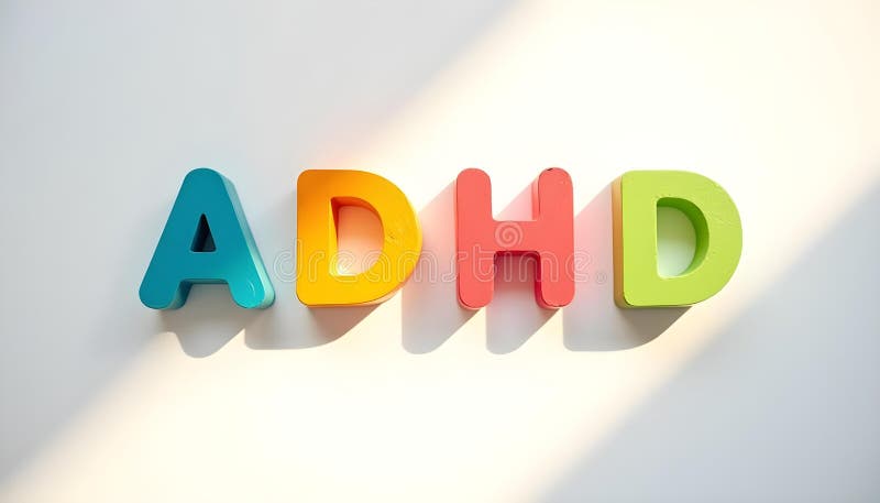 ADHD Letters in Natural Light Symbolizing Attention Deficit ...
