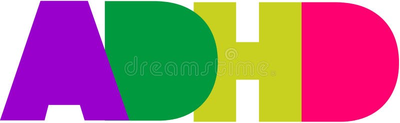 Adhd logo stock vector. Illustration of hyperactivity - 89372572