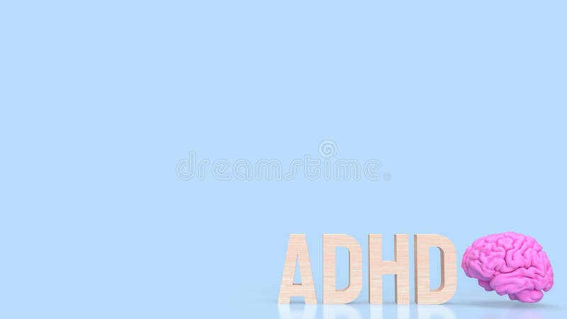 The ADHD for Medical or Education Concept 3d Rendering Stock ...