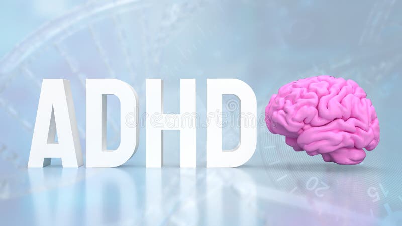 The ADHD for Medical or Education Concept 3d Rendering Stock ...