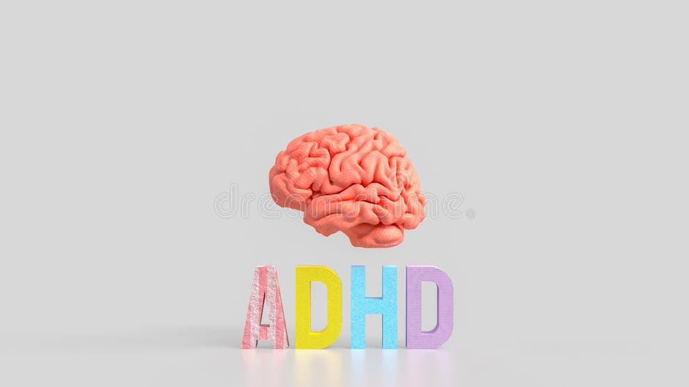 The ADHD Multi Color for Medical and Education Concept 3d Rendering ...