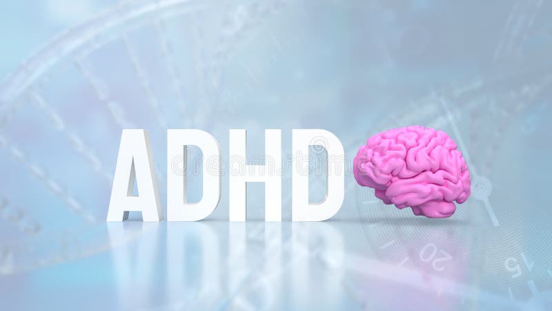 The ADHD for Medical or Education Concept 3d Rendering Stock ...