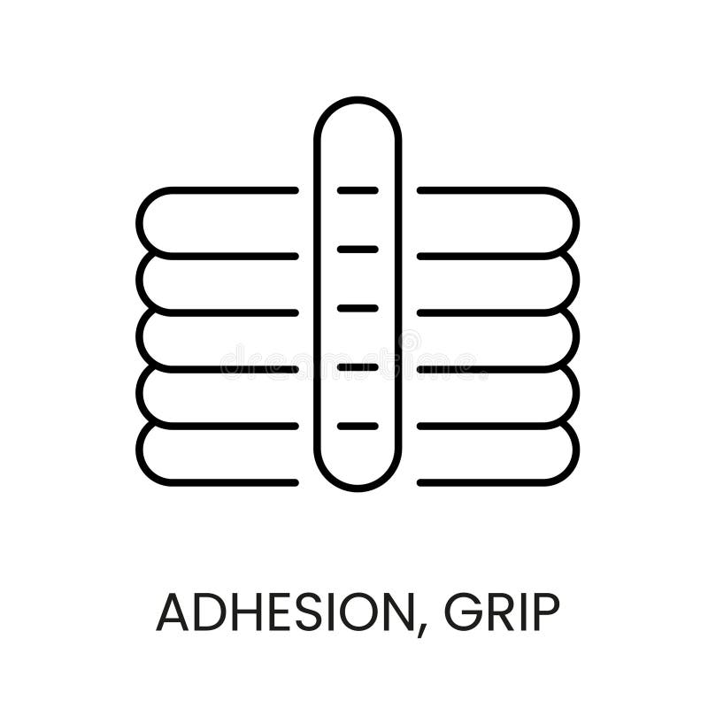 Adherencia Vectorial E Icono De Agarre Con Trazo Editable Ilustración ...