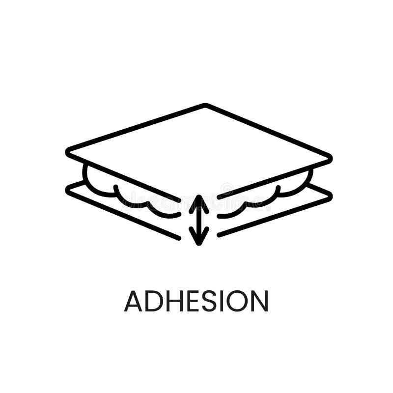 Adhesion Vector Line Icon with Editable Stroke Stock Vector ...