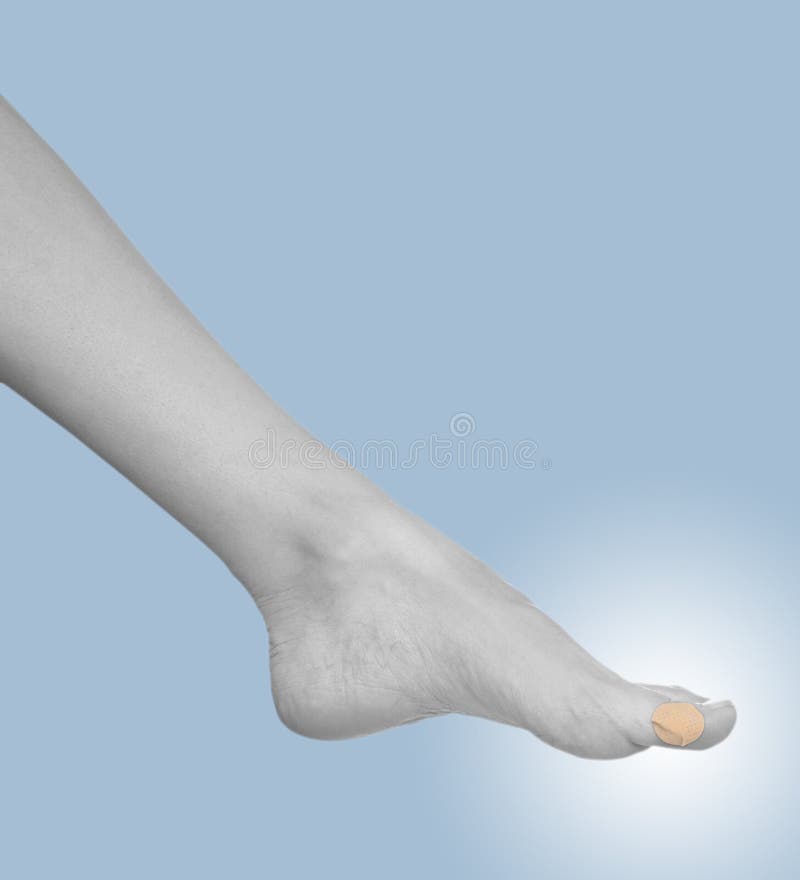 Adhesive Bandage Plaster on the Fonger. Stock Photo - Image of people ...