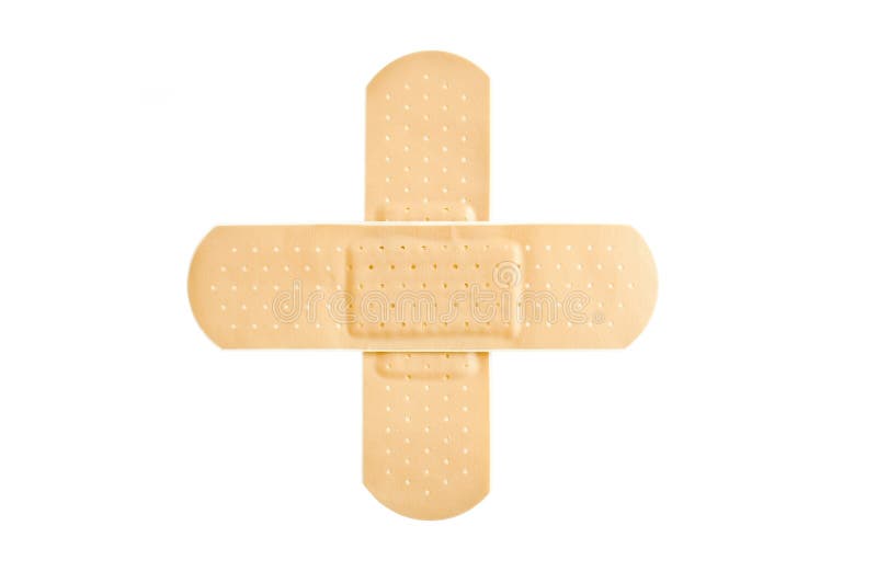 Adhesive First-aid Bandage in Cross Shape Stock Photo - Image of ...