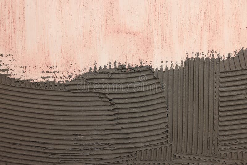 Adhesive Mix for Tile Installation on Wall, Closeup Stock Photo - Image ...