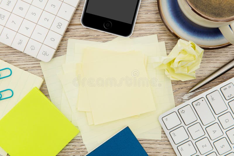 Adhesive note on desk stock photo. Image of figure, desk - 72483922