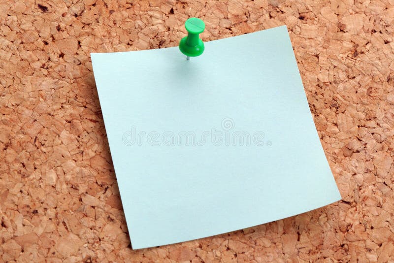 Single Sticky Note Green Cork Board Horizontal Stock Photos - Free ...