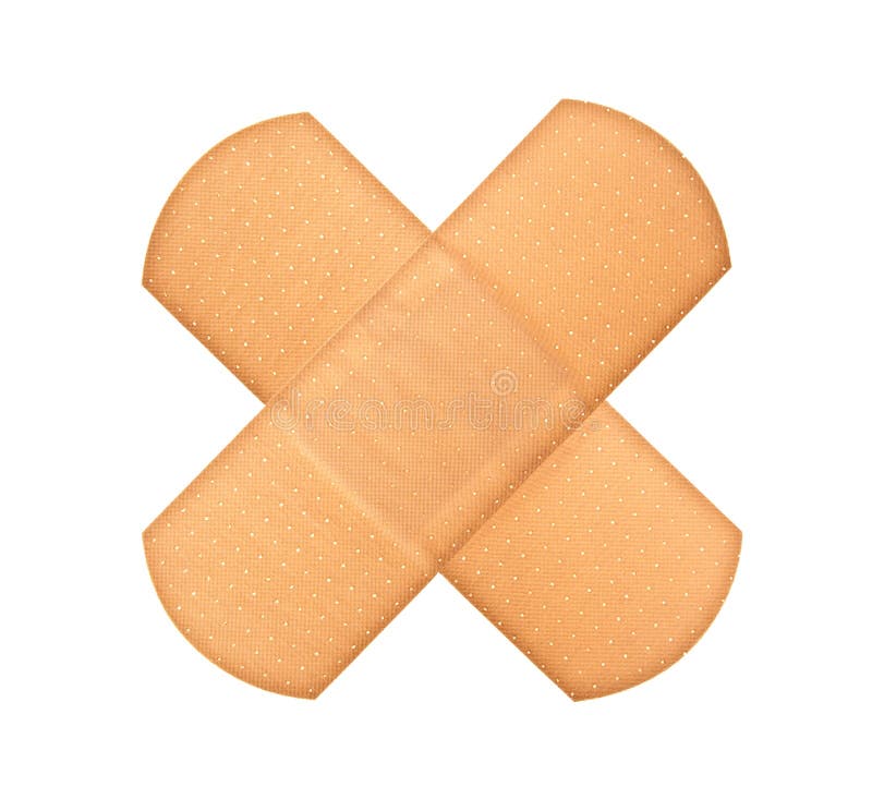 Round Plaster Isolated on White Background Stock Image - Image of ...