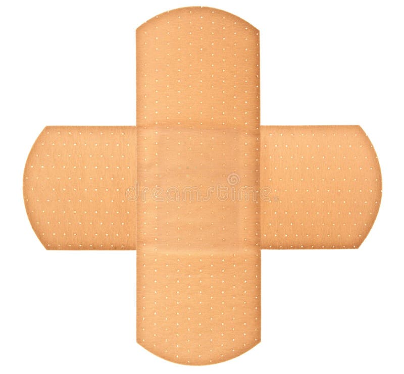 Round Plaster Isolated on White Background Stock Image - Image of ...