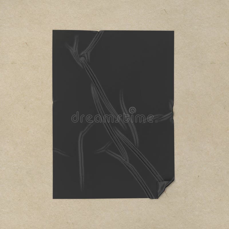 Adhesive Poster or Sticker on a Surface Mockup Stock Illustration ...