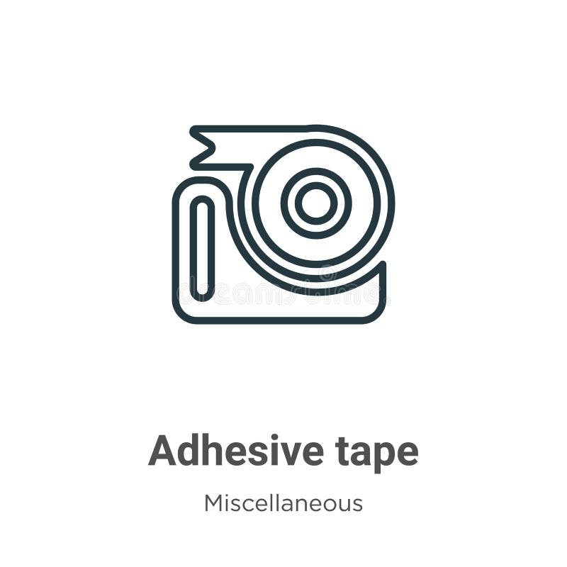 Adhesive Tape Icon in Filled, Thin Line, Outline and Stroke Style ...