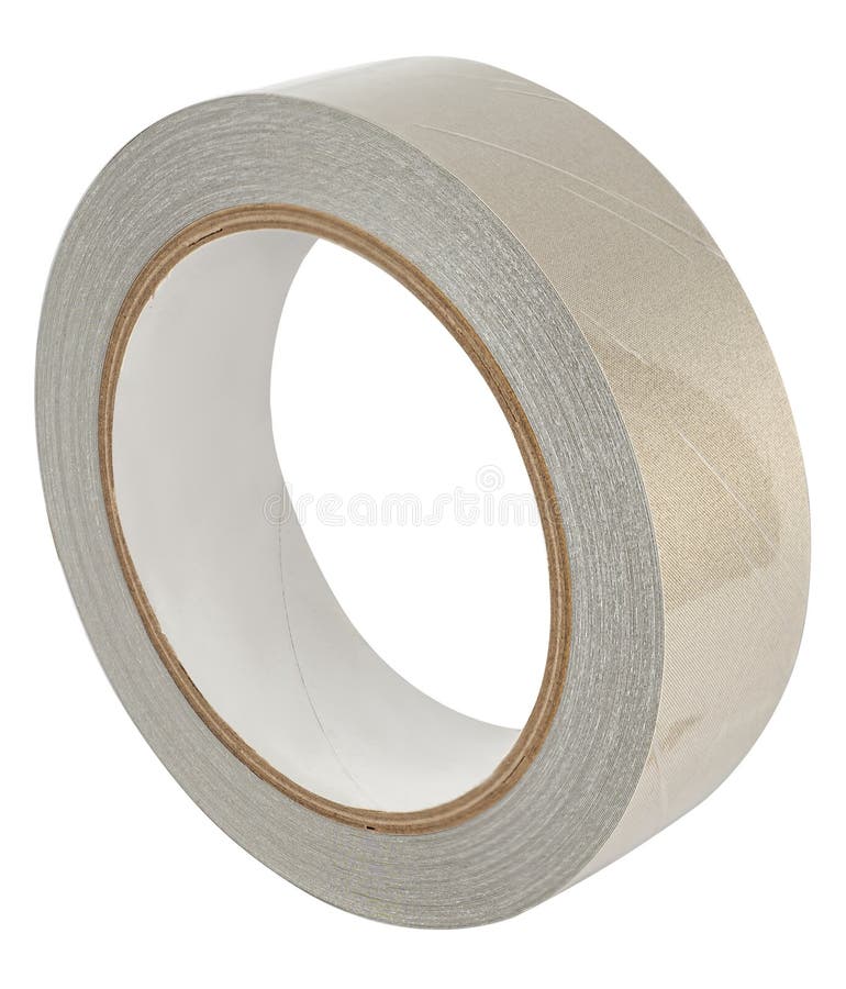 Adhesive Tape Wrapped in a Roll, Insulated on a White Background Stock ...