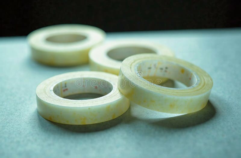 Adhesive Transparent Tape for Packaging, Workplace Desk in Office. AI ...