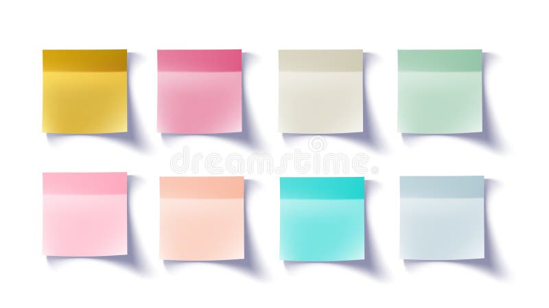 Adhesives Note. Sticky Note or Post it Reminder. Stock Vector ...