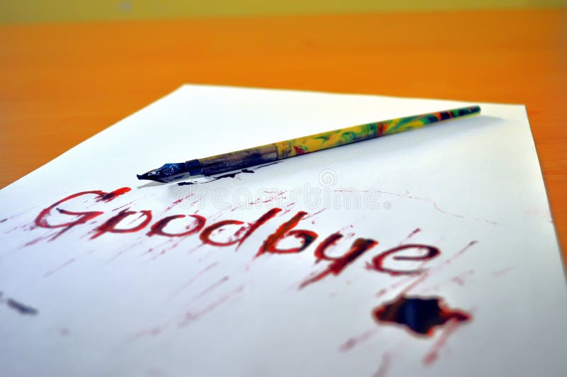 El Adios Español Recto Del Control De La Gente Significa Adiós Foto de ...